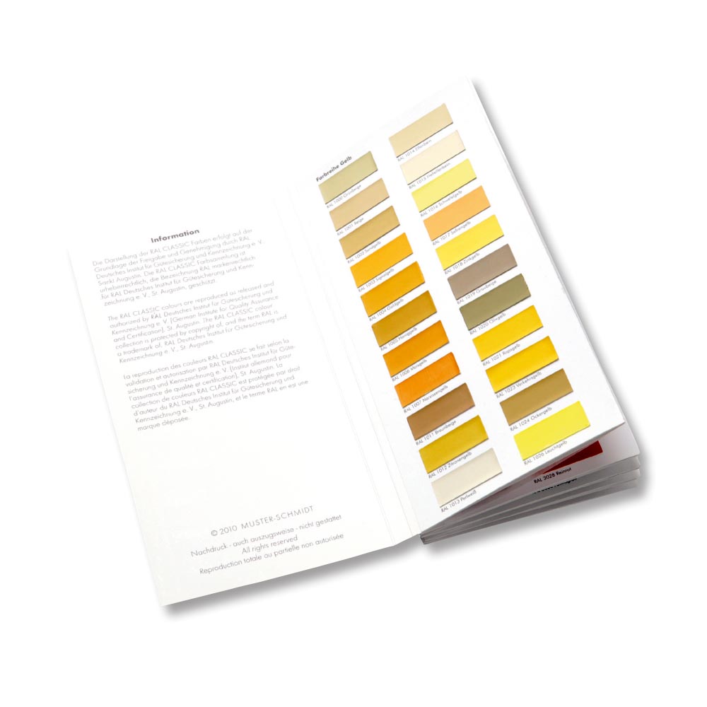 RAL 840-HR Colour Overview Card – Muster-Schmidt Webshop